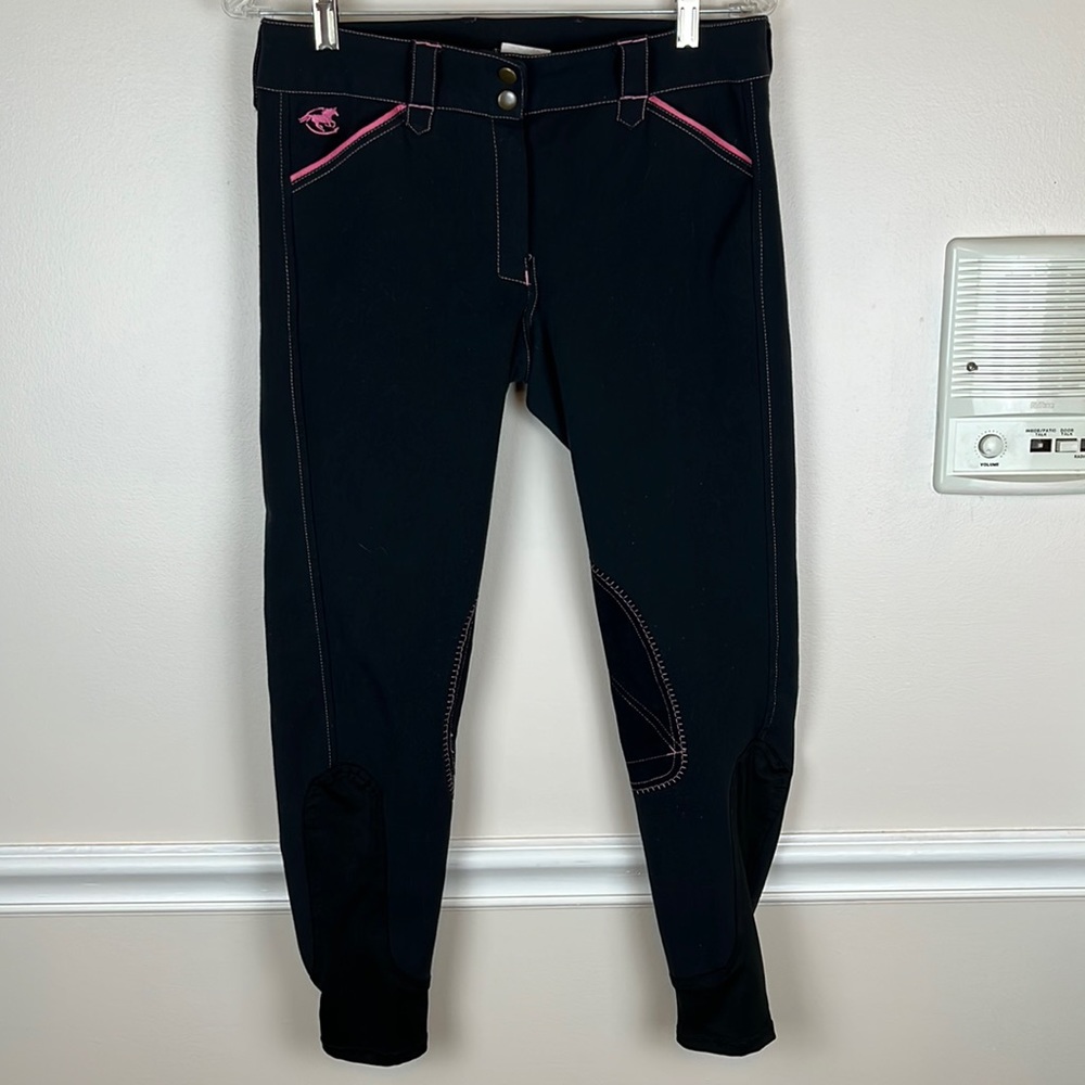 Smartpak Piper Low Rise Breeches, Black & Pink, Size … - Gem